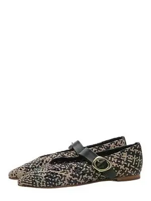 LOTTUSSE Woven Ballet Flats - Black