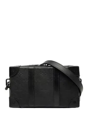 LOUIS VUITTON Monogram Taurillon Soft Trunk Wallet Crossbody Bag - Black