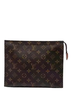 LOUIS VUITTON 2021 Monogram Toiletry Pouch 26 Clutch Bag - Brown