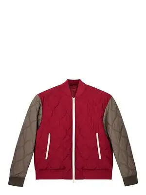 Armani Exchange Quilted Padded Blouson Jacket - Red