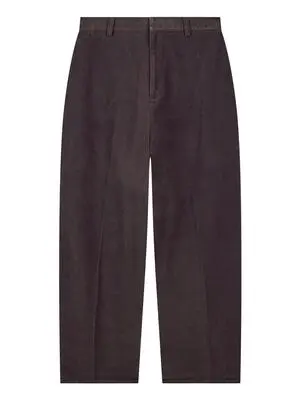 Armani Exchange Relaxed Fit Cotton Moleskin Trousers - Brown