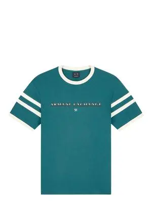Armani Exchange Regular T-shirt In Cotton Jersey - Green