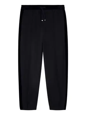 Armani Exchange Regular Fit Trousers In Stretch Modal Jersey - Black
