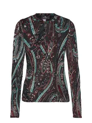 ETRO Etro Patch-Appliqué Paisley Print Long Sleeve Top