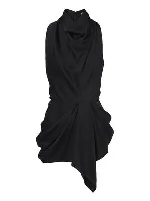 Givenchy Draped Satin Top - Black