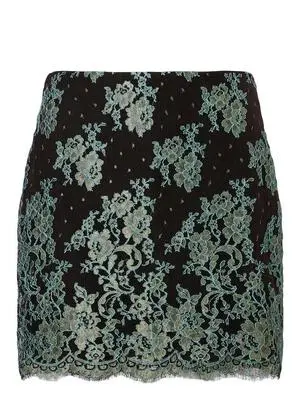 Valentino Garavani Valentino Lace Mini Skirt Black