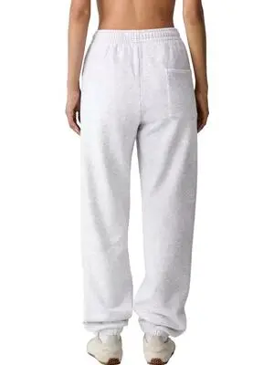 SPORTY & RICH Logo Print Drawstring Track Pants - Grey