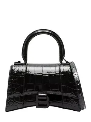 Balenciaga Hourglass Xs Top Handle Bag - Black