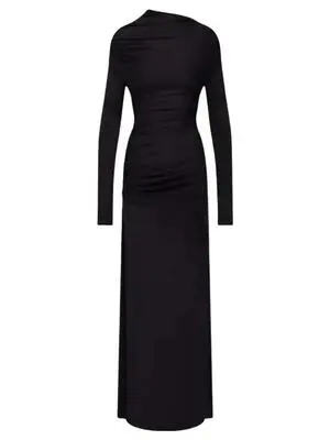 VICTORIA BECKHAM Victoria Beckham Ruched Long-Sleeve Maxi Dress