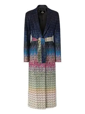 Missoni Viscose Lamé Duster Coat With Belt - Multicoloured