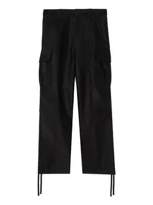 Burberry Cotton Sateen Cargo Trousers - Black