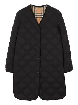 Burberry Quilted Nylon Ashfields Coat With Detachable Gilet - Black