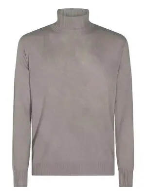 04651 / A TRIP IN A BAG Fine Knit Roll Neck Sweater - Grey