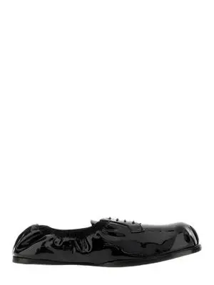 MOSCHINO Moschino Patent Leather Ruched Derby Shoes