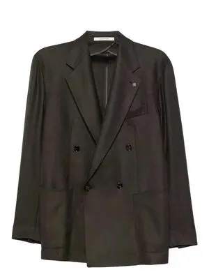 Tagliatore Notch-lapel Double-breasted Blazer - Brown
