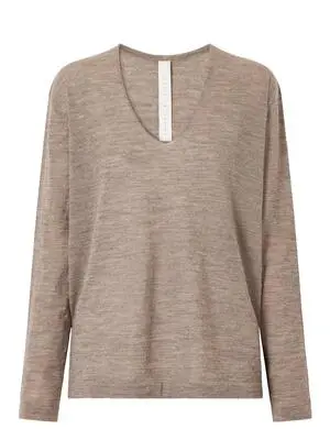 LAUREN MANOOGIAN Merino And Alpaca Wool-blend V-neck Sweater - Gray
