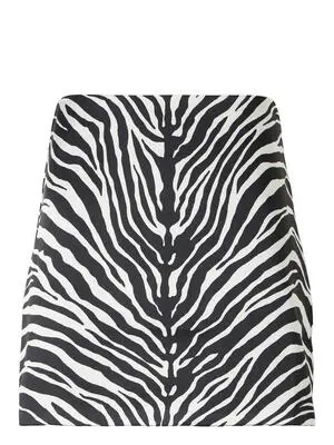CALA DE LA CRUZ Cala De La Cruz Zebra-Print Crepe Mini Skirt