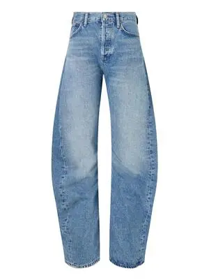 AGOLDE Spiral Mid-rise Wide-leg Jeans - Blue