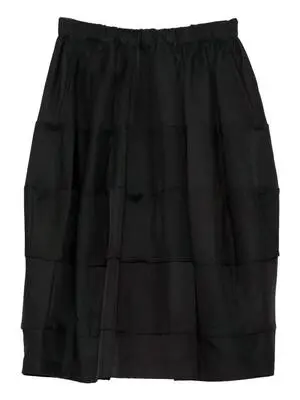 COMME DES GARÇONS Black Comme Des Garçons Layered Raw-Edge Skirt