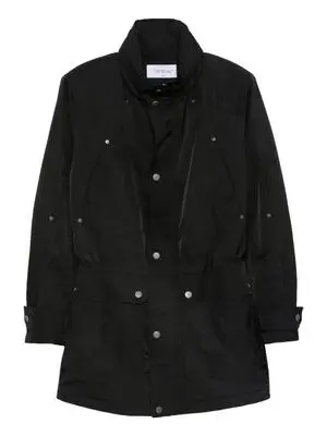 Off-White Racing Staff Logo-embroidered Coat - Black