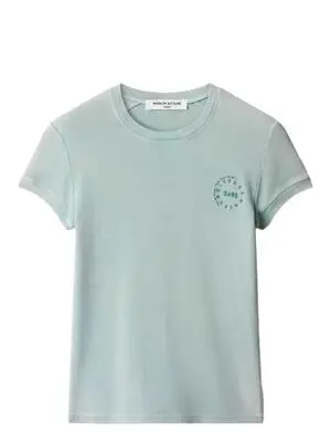 Maison Kitsuné Circle Stamp Logo T-shirt - Blue