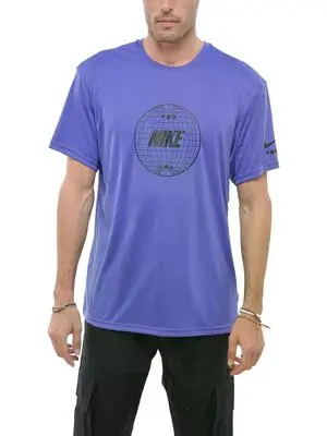 Nike Dri-fit Logo Print T-shirt - Purple