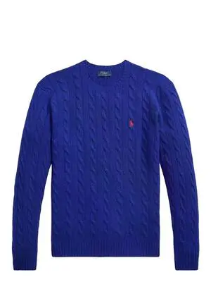 Polo Ralph Lauren Cable-knit Wool-cashmere Jumper - Blue