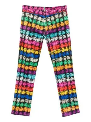 Jeremy Scott Graphic Print Straight Leg Trousers - Red