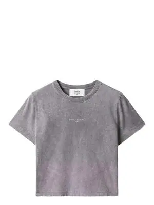 Maison Kitsuné Faded Baby Logo Cropped T-shirt - Grey