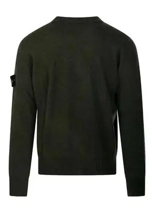 Stone Island Rws Geelong Wool Crew Neck Sweater - Green