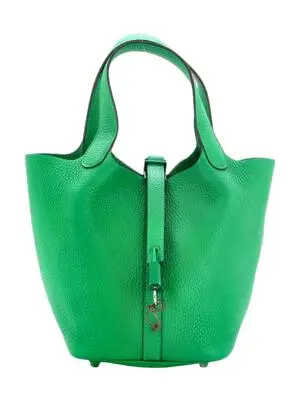 Hermès Picotin Lock Clemence Pm Bucket Bag - Green