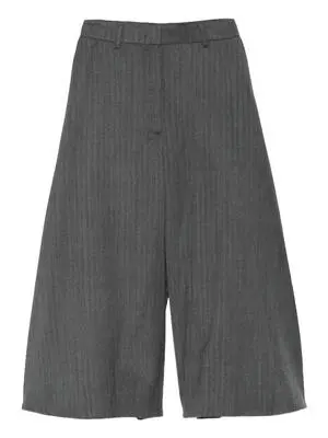JUUN.J Herringbone Pattern Pleated Trousers - Grey