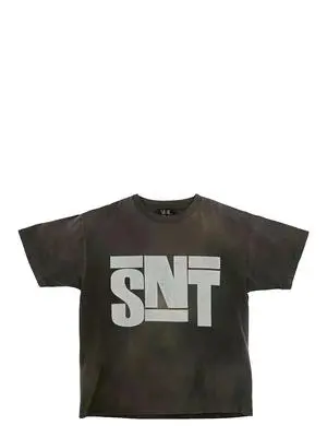 SAINT MXXXXXX Logo-print Cotton T-shirt - Black