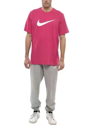 Nike Swoosh Logo-print Cotton T-shirt - Pink