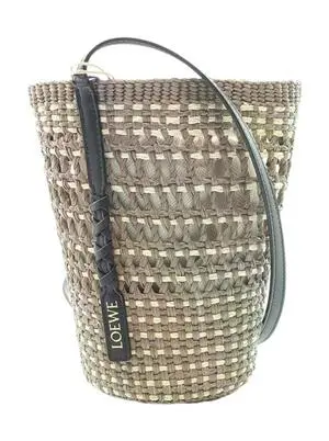 Loewe Loewe 2010-2026 Raffia Blade Pocket Shoulder Bag Brown