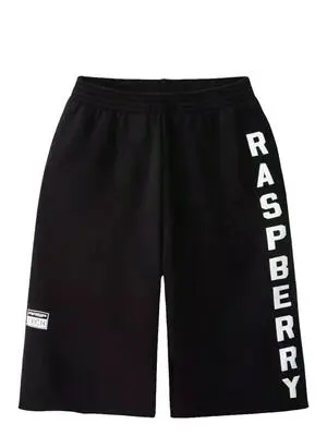 GV GALLERY Logo Print Shorts - Black