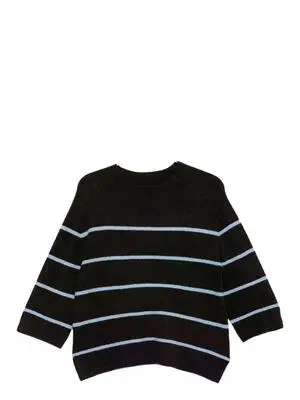 YERSE Three-Quarter Sleeve Striped Sweater