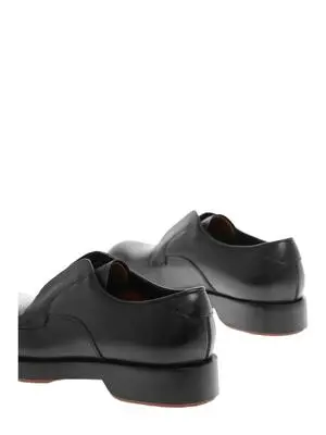 Zegna Derby Shoes With Elasticated Inserts - Black