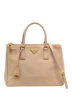 Prada Prada Galleria Leather Tote Bag Neutrals