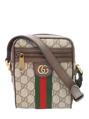 Gucci Mini Gg Supreme Web Ophidia Crossbody Bag - Neutrals