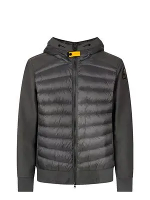 PARAJUMPERS Quilted Panelled Hooded Jacket - Grey
