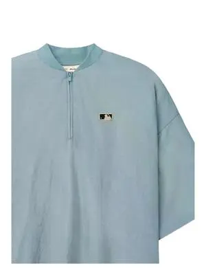 Fear Of God Mlb Logo-patch T-shirt - Blue
