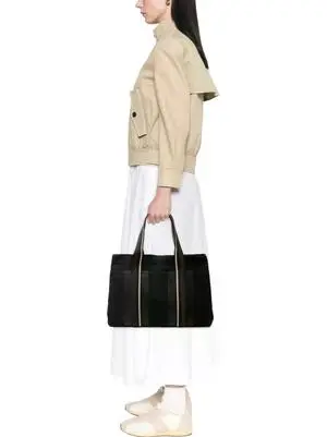 Hermès 2000-2010 Canvas Sac Troca Horizontal Mm Tote Bag - Black