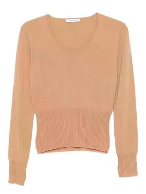 Max Mara Ribbed Fine Knit Sweater - Neutrals