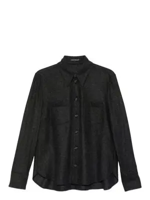 LUISA CERANO Flannel Shirt Jacket - Grey