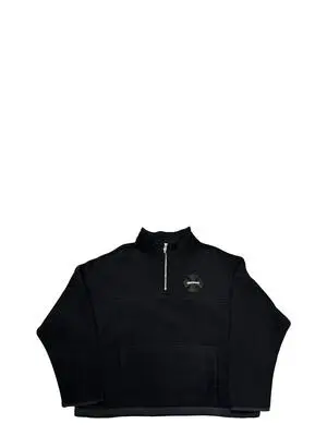 Chrome Hearts Plus Leather-patch Fleece Sweatshirt - Black