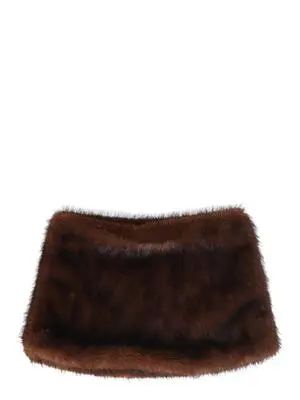 Source Unknown Faux Fur Neck Warmer - Brown