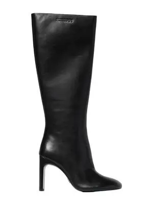 Patrizia Pepe Knee High Leather Boots With Block Heel - Black
