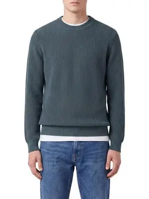 ROBERTO COLLINA Merino Wool Crewneck Sweater - Blue