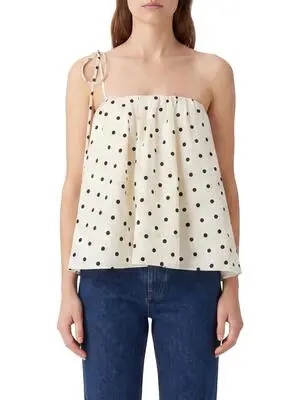 MSGM Polka Dot Top - White